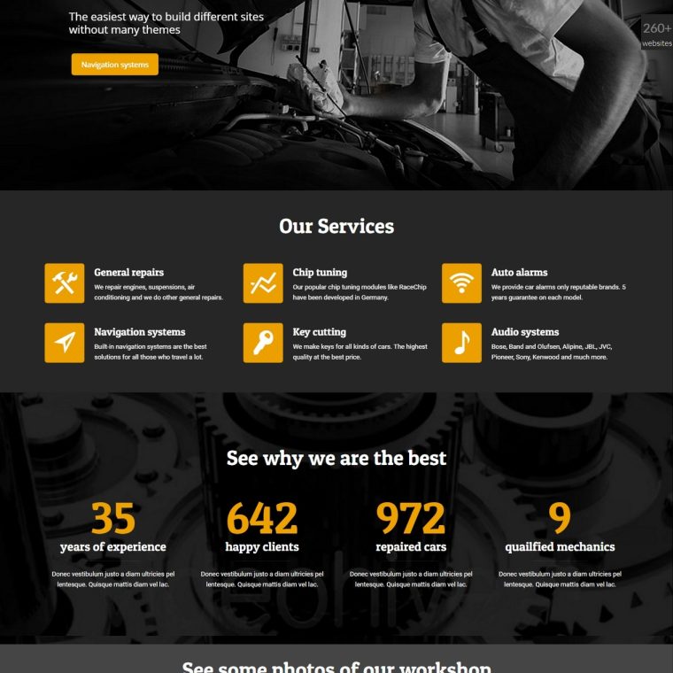 contoh desain website bengkel | Refrez